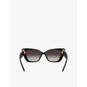 SWAROVSKI Sk6047 Cat-eye Frame Injected Sunglasses - Black