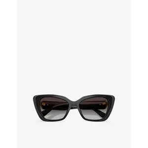 SWAROVSKI Sk6047 Cat-eye Frame Injected Sunglasses - Black
