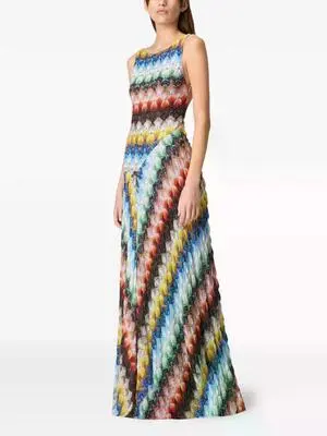 Missoni Sleeveless Printed Maxi Dress - Blue