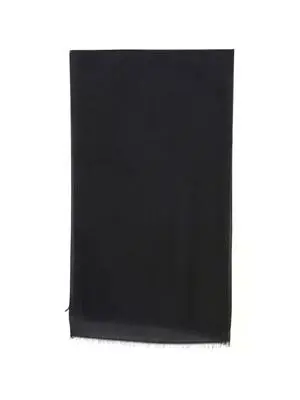Emporio Armani Monogram Fringed Scarf - Blue