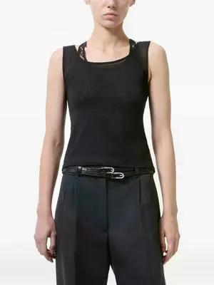 Our Legacy Lace-trimmed Reversible Tank Top - Black