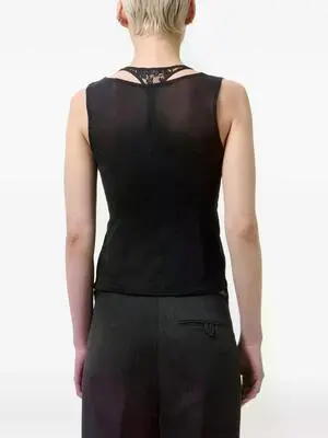Our Legacy Lace-trimmed Reversible Tank Top - Black