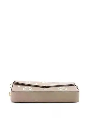 LOUIS VUITTON Felicie Pochette Bicolor Monogram Empreinte Giant Crossbody Bag - Neutrals