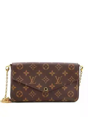 LOUIS VUITTON Felicie Pochette Monogram Canvas Crossbody Bag - Brown