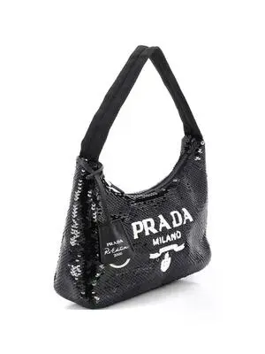 Prada Re-edition 2000 Sequins Mini Hobo Bag