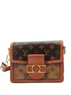 LOUIS VUITTON Dauphine Reverse Monogram Canvas Mini Crossbody Bag - Brown