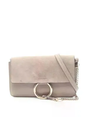 Chloé Small Suede And Calfskin Faye Crossbody Bag - Brown
