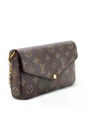 LOUIS VUITTON Felicie Pochette Monogram Canvas Crossbody Bag - Brown