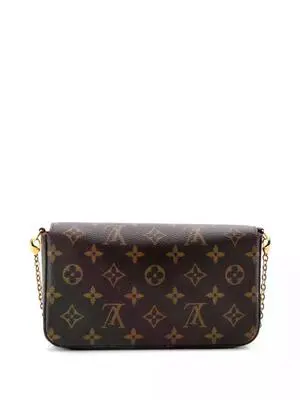 LOUIS VUITTON Felicie Pochette Monogram Canvas Crossbody Bag - Brown