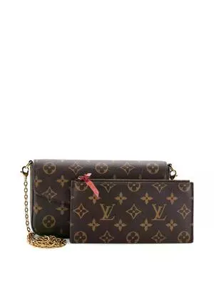 LOUIS VUITTON Felicie Pochette Monogram Canvas Crossbody Bag - Brown