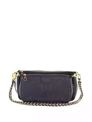 LOUIS VUITTON Multi Pochette Accessoires Monogram Empreinte Giant Crossbody Bag - Black