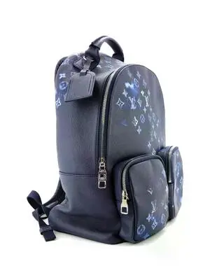LOUIS VUITTON Limited Edition Monogram Ink Watercolor Leather Multipocket Backpack - Blue