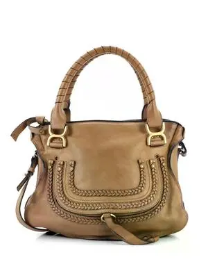 Chloé Marcie Leather Satchel - Brown
