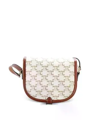 Celine Folco Bag Triomphe Coated Canvas Medium Crossbody Bag