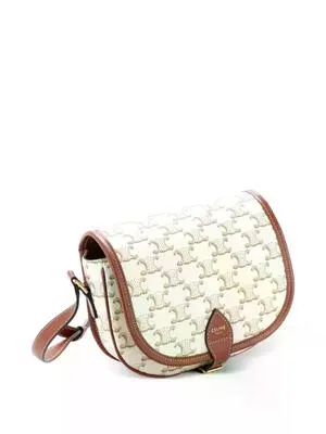 Celine Folco Bag Triomphe Coated Canvas Medium Crossbody Bag