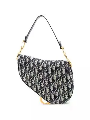 Dior Saddle Handbag Oblique Canvas Shoulder Bag - Blue