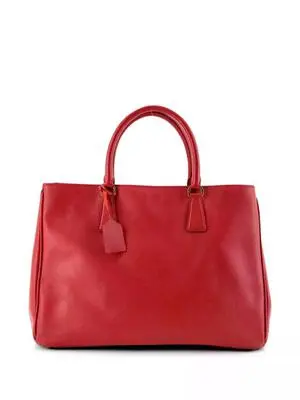 Prada Saffiano Leather Large Tote Bag - Red
