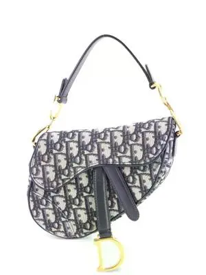 Dior Saddle Handbag Oblique Canvas Mini Shoulder Bag - Blue