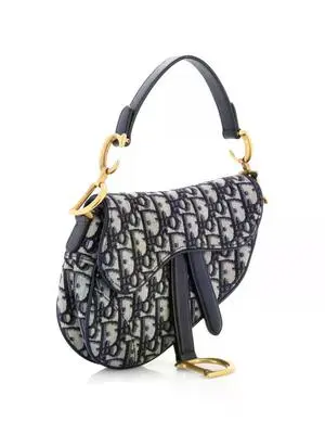 Dior Saddle Handbag Oblique Canvas Mini Shoulder Bag - Blue