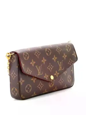 LOUIS VUITTON Félicie Pochette Monogram Canvas Crossbody Bag - Brown