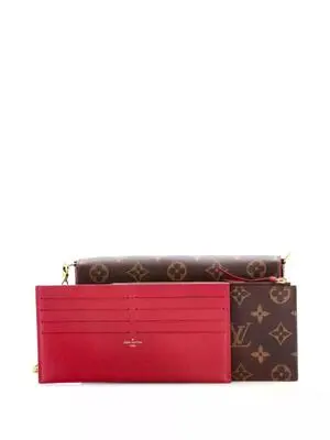 LOUIS VUITTON Félicie Pochette Monogram Canvas Crossbody Bag - Brown