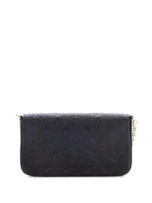 LOUIS VUITTON Felicie Pochette Monogram Empreinte Leather Crossbody Bag - Black