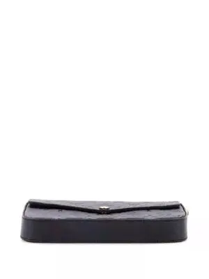 LOUIS VUITTON Felicie Pochette Monogram Empreinte Leather Crossbody Bag - Black