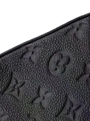 LOUIS VUITTON Felicie Pochette Monogram Empreinte Leather Crossbody Bag - Black