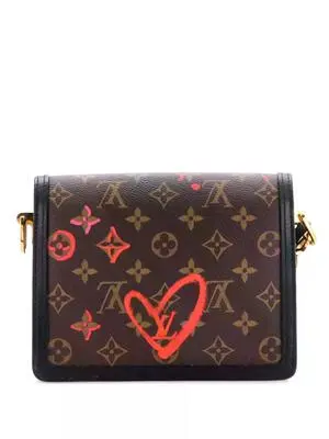 LOUIS VUITTON Dauphine Limited Edition Fall In Love Monogram Canvas Mini Crossbody Bag - Brown