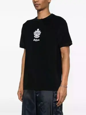 Balmain Logo-embroidered T-shirt - Black