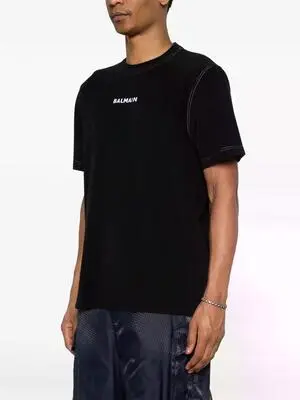 Balmain Logo-embroidered T-shirt