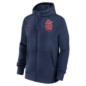 Nike St. Louis Cardinals Lockup Mlb Full-zip Hoodie - Blue