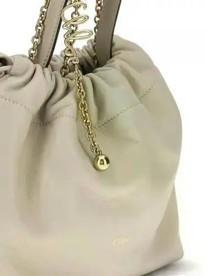 Chloé Chain Drawstring Bucket Bag - Neutrals