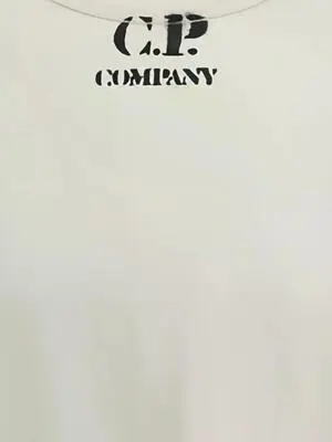 C.P. COMPANY 1020 Jersey Short Sleeve Logo T-shirt - Neutrals
