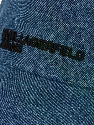 Karl Lagerfeld Two-tone Denim Cap - Blue