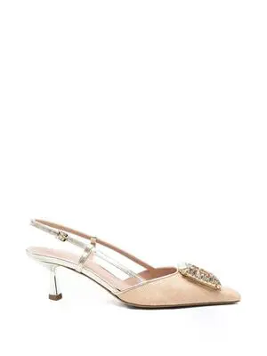 Roberto Festa Julien Buckle-strap Pumps - Neutrals