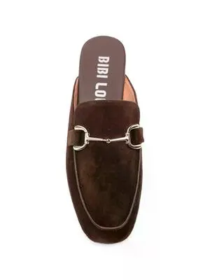 BIBI LOU Suede Mules - Brown