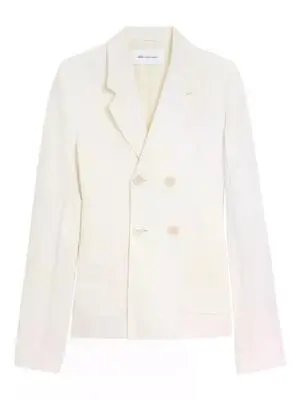 Ami Linen Double Breasted Jacket - Neutrals