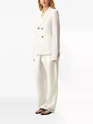 Ami Linen Double Breasted Jacket - Neutrals
