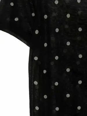 JNBY Polka Dot Polo Top - Black