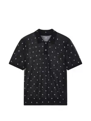 JNBY Polka Dot Polo Top - Black