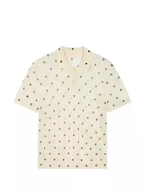 JNBY Polka Dot Polo Top - Neutrals