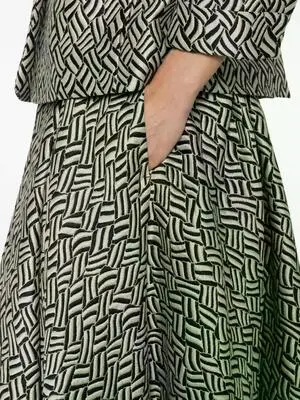 Max Mara Perle Jacquard Pleated Midi Skirt