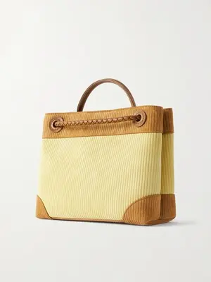 Bottega Veneta Andiamo Ribbed Suede Tote