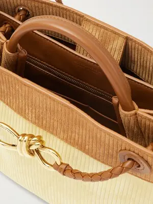 Bottega Veneta Andiamo Ribbed Suede Tote
