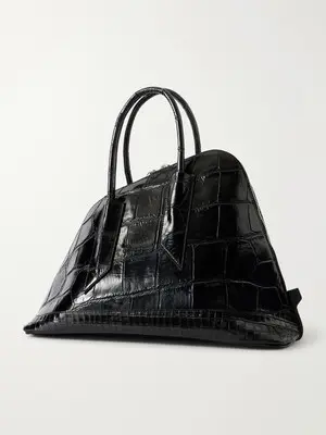 Attico Sant Ambroeus Croc-effect Leather Tote - Black
