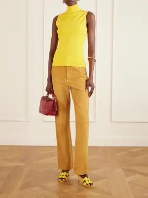 Manolo Blahnik Haribalmu 50 Leather Mules - Yellow