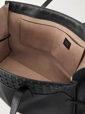 SERAPIAN Maro Large Textured Leather Tote