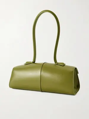 JIL SANDER Linea Leather Shoulder Bag - Green