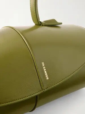 JIL SANDER Linea Leather Shoulder Bag - Green